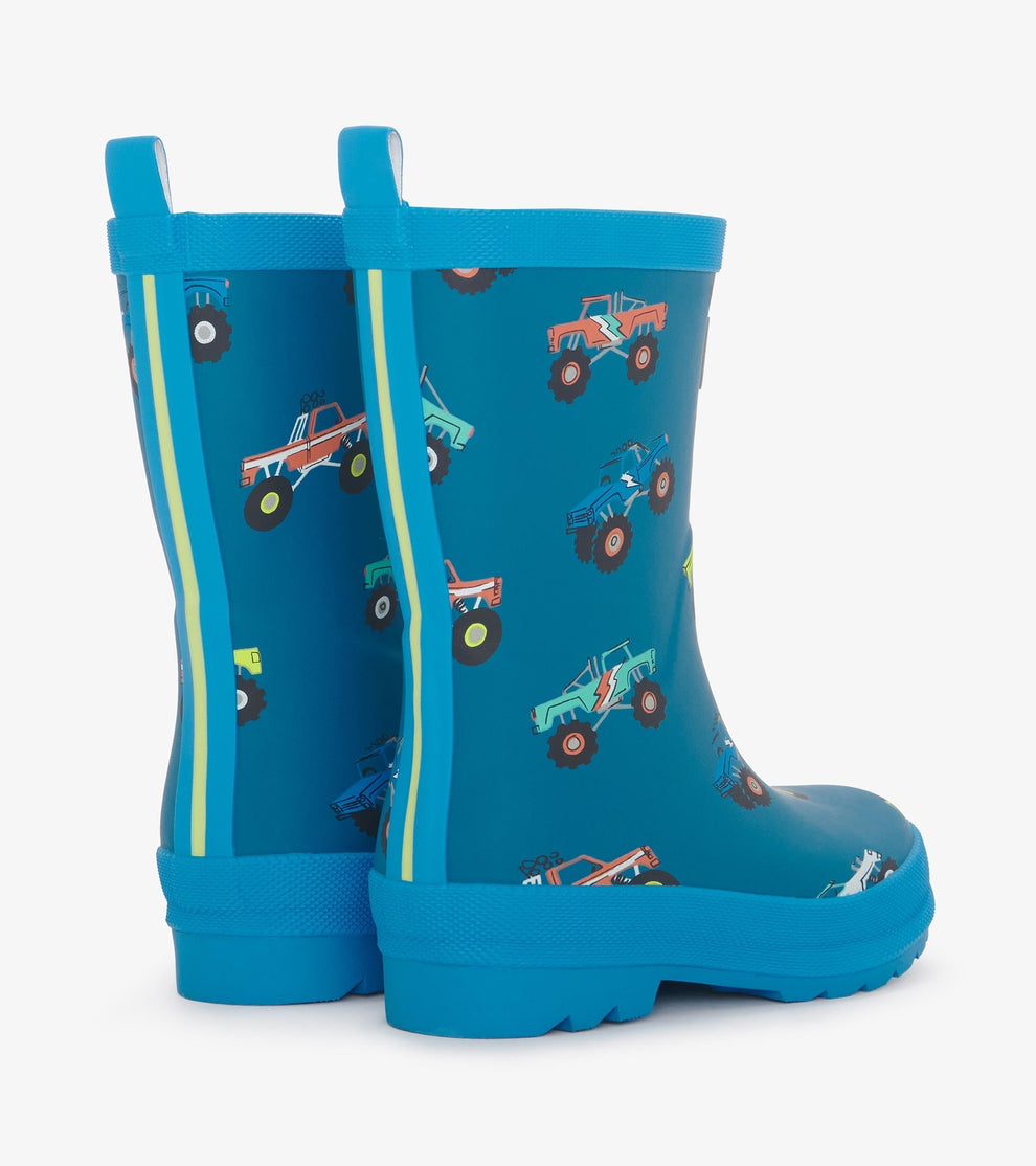 Boys Monster Trucks Matte Wellies